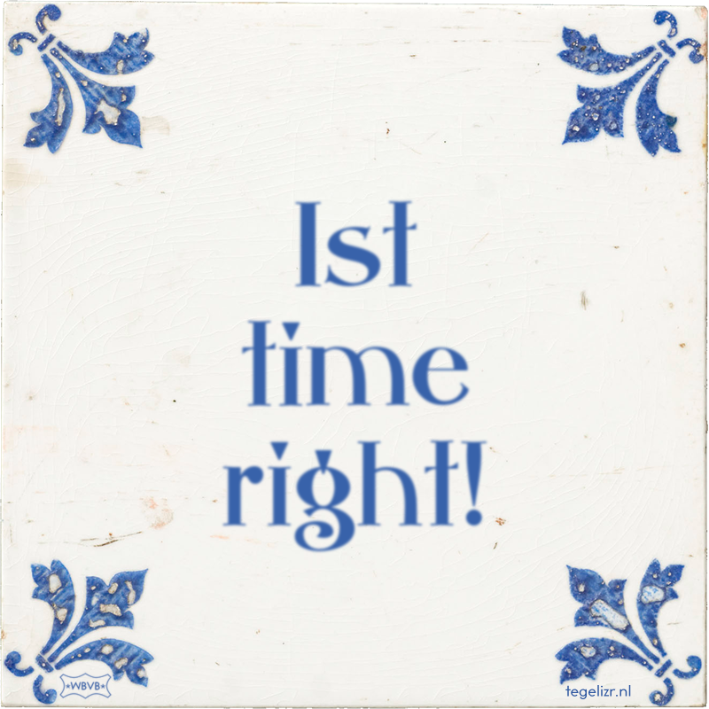 1st time right! - Online tegeltjes bakken - WBVB Rotterdam