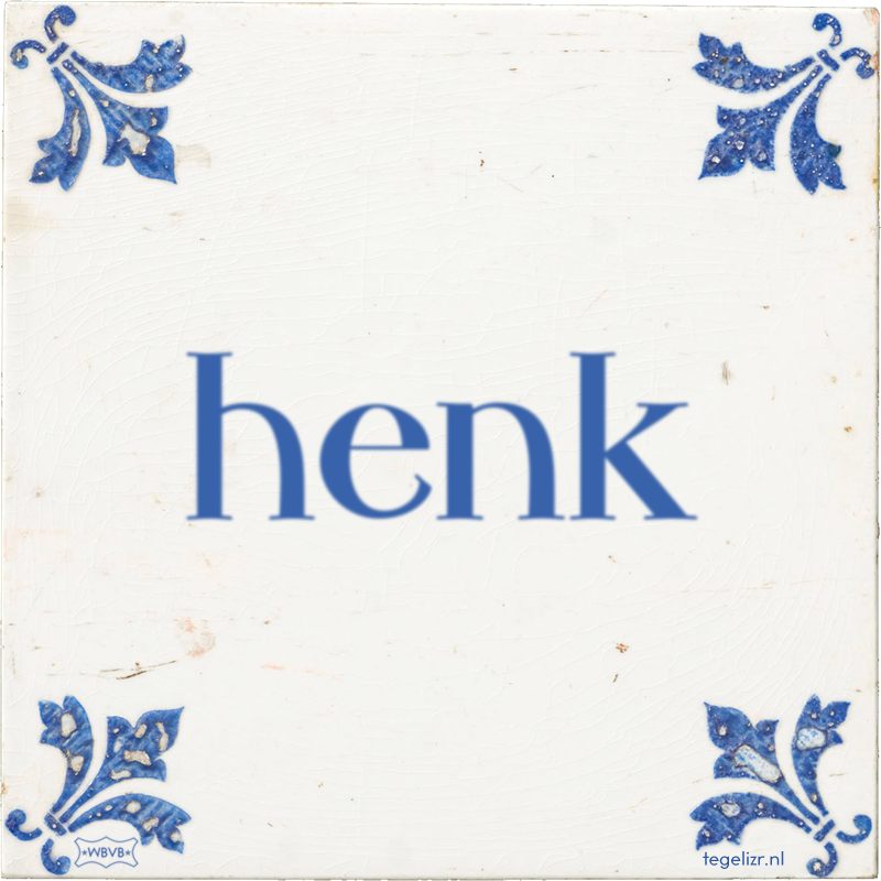 henk - Online tegeltjes bakken - WBVB Rotterdam